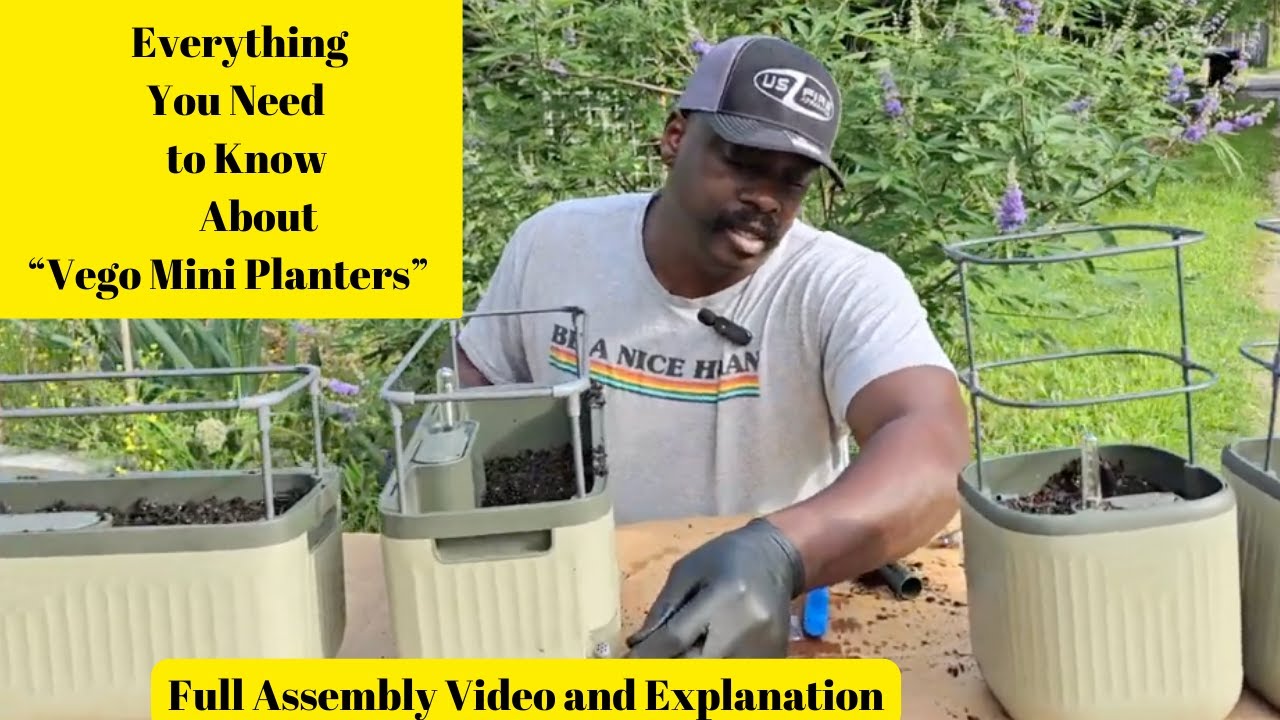 VEGO Selfwatering Mini Planters for Herbs, Flowers, and More....‪@vego