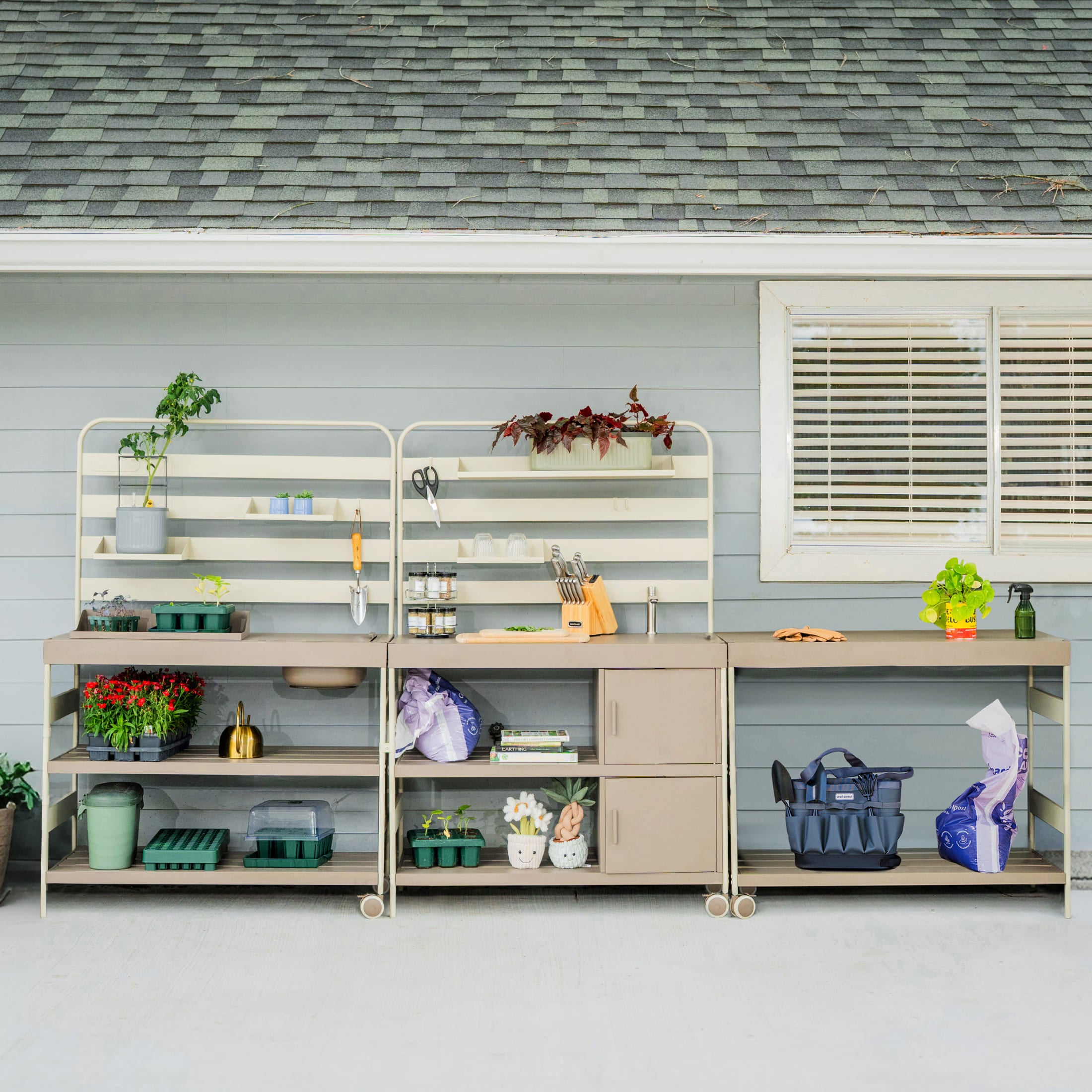 Full Patio Workstation Set | Ultimate Outdoor Garden Hub