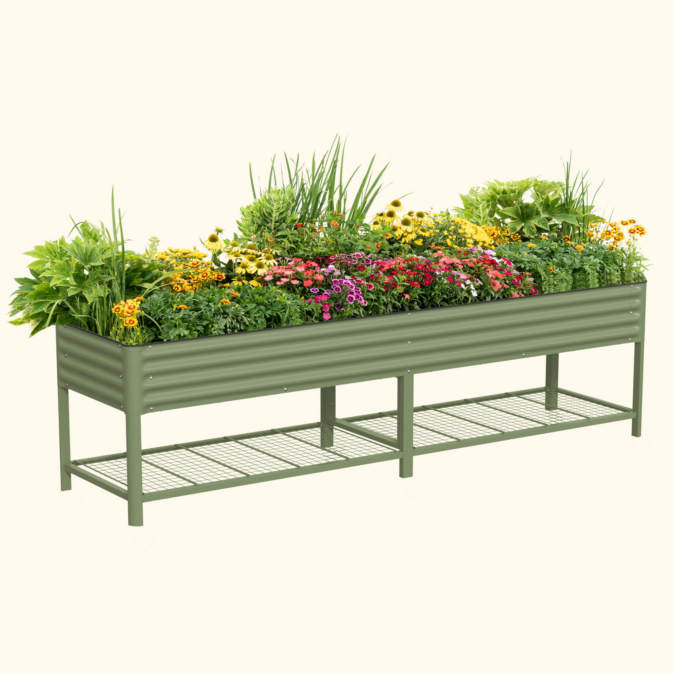 Jumbo 2.5' x 10' Elevated Garden Bed | VegoGarden