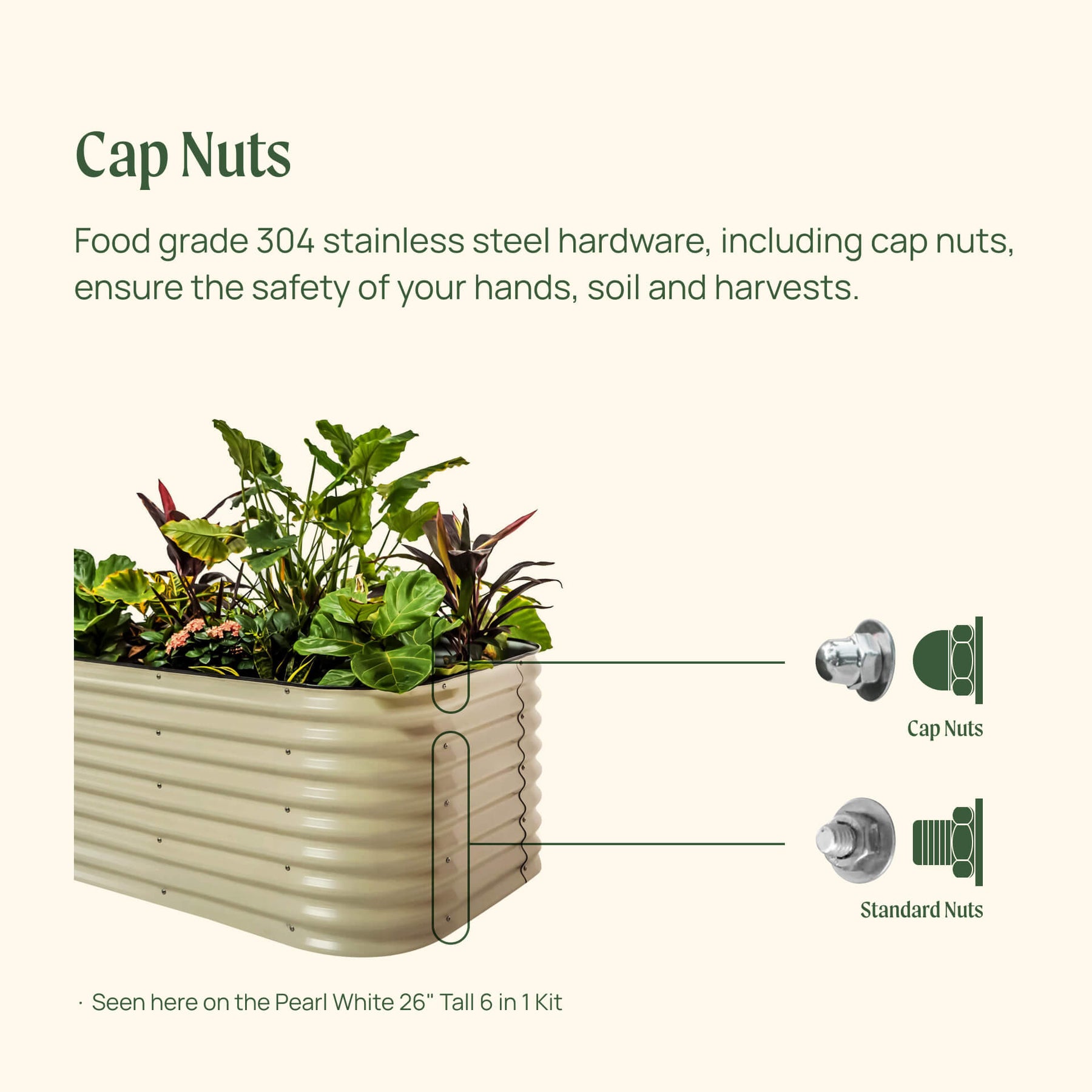 26" Tall 10 in 1 Modular Metal Raised Garden Bed Kit | Vego Garden