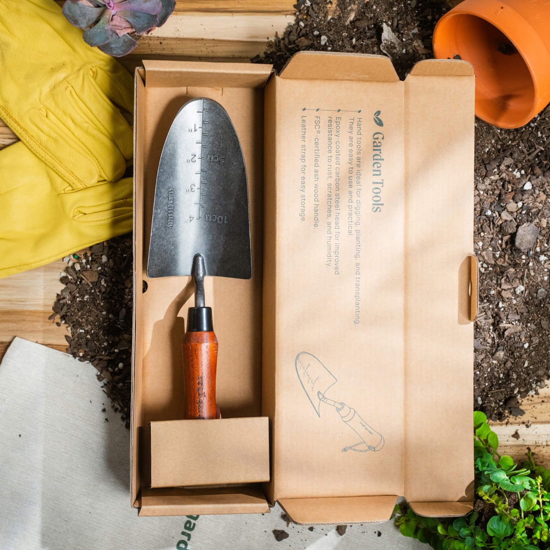 Vego Heritage Hand Trowel | Small Garden Trowel for Planting & Digging