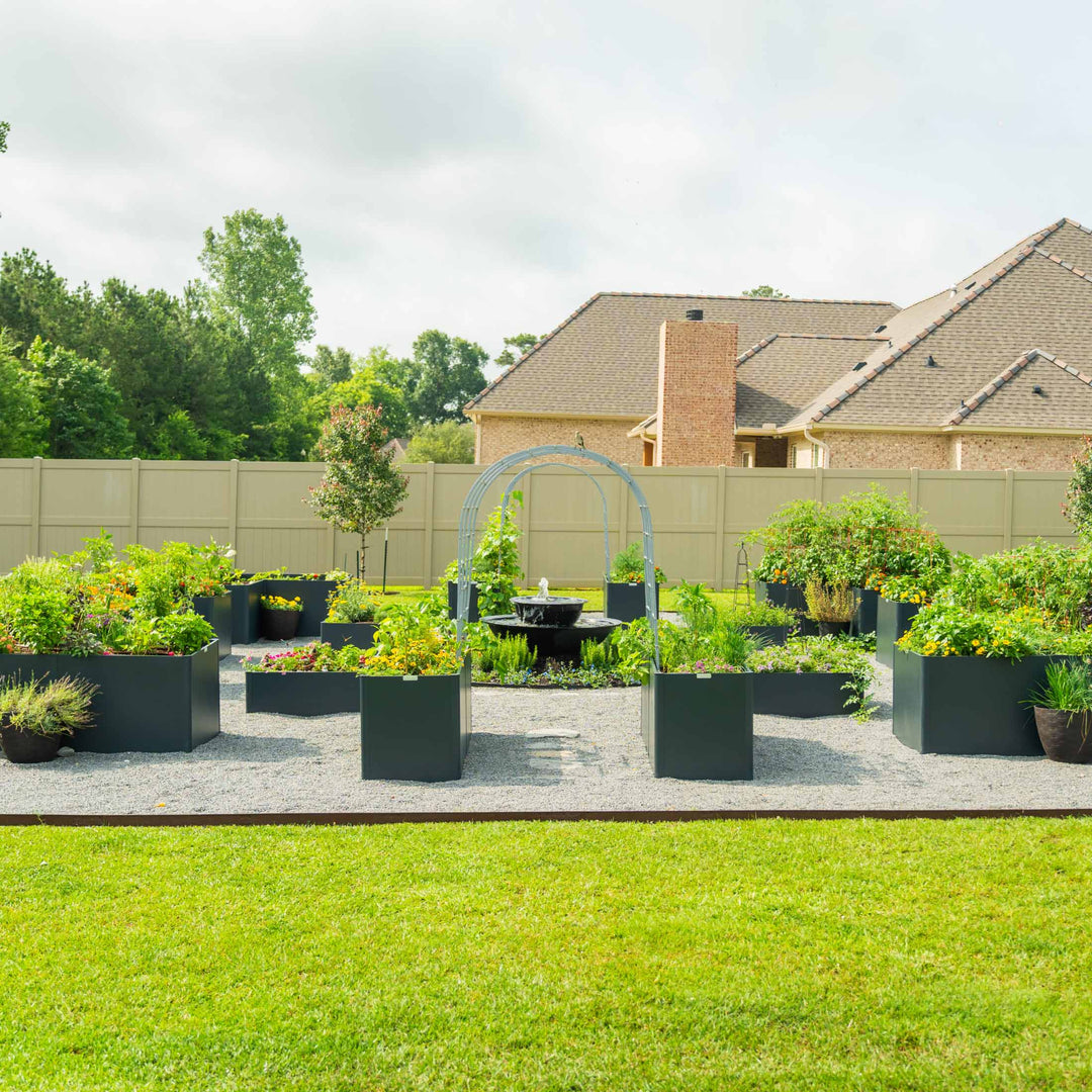 32" Tall Modern Raised Garden Beds 27" x 83" | Vego Garden