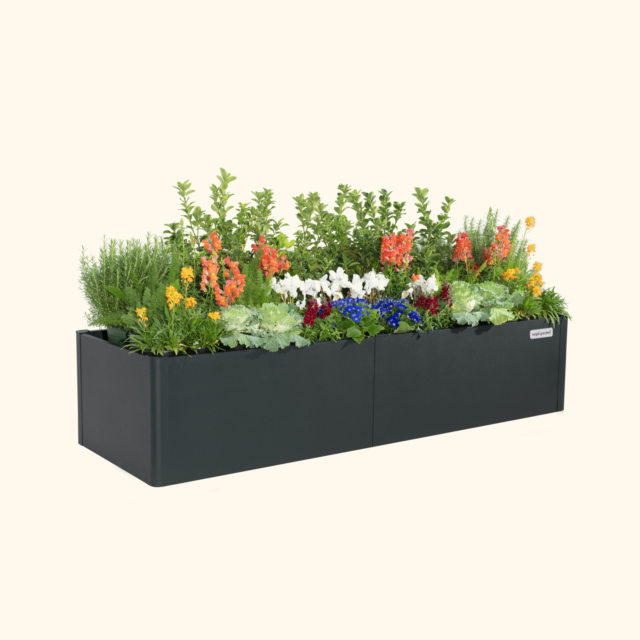 17" Tall Modern Raised Garden Bed 27" x 83" | Vego Garden