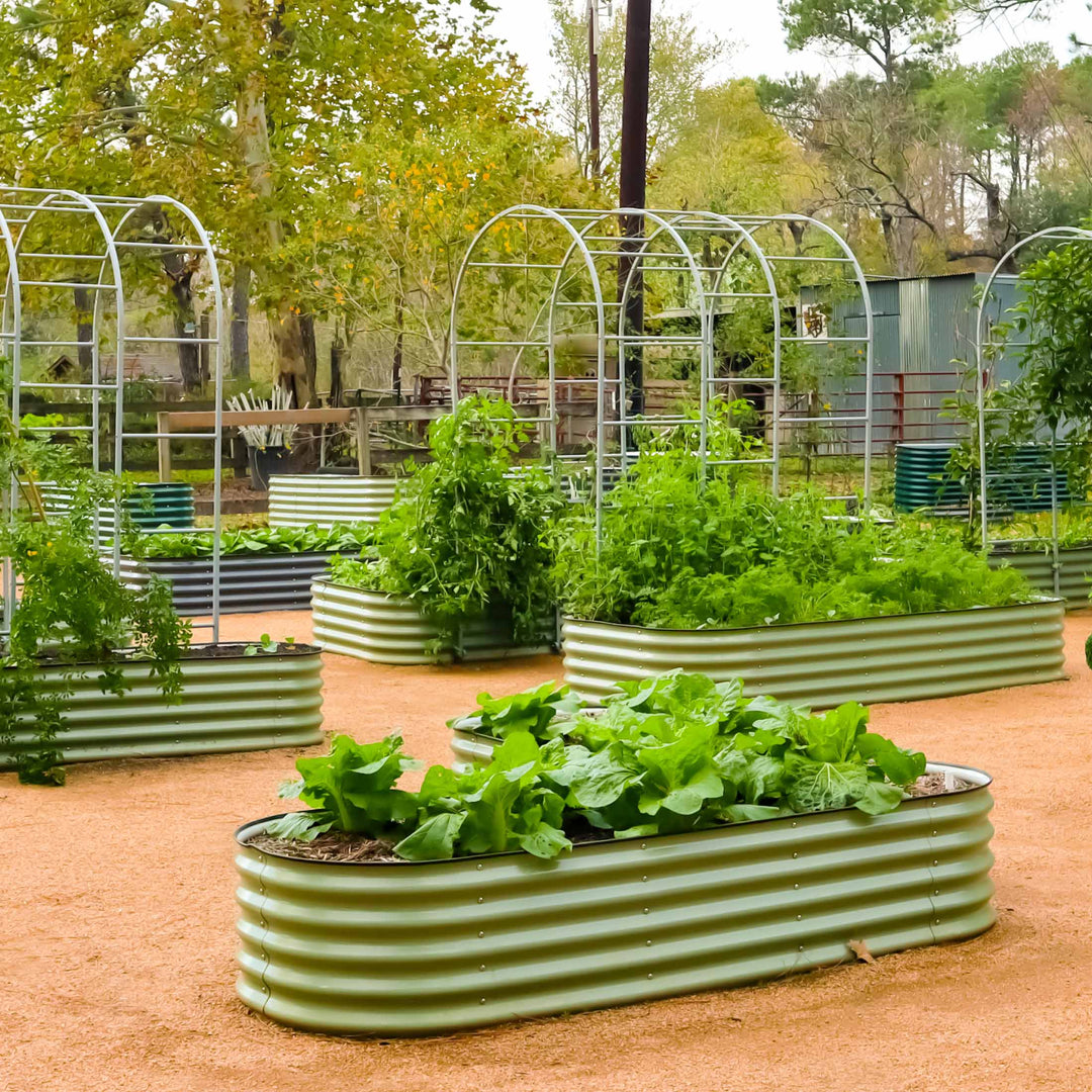 17" Tall L-Shaped Raised Garden Bed Kit Large Size | Vego Garden