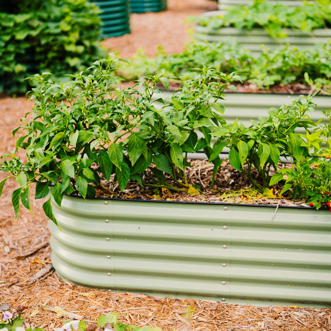 17" Tall 9 in 1 Modular Metal Raised Garden Bed | Vego Garden