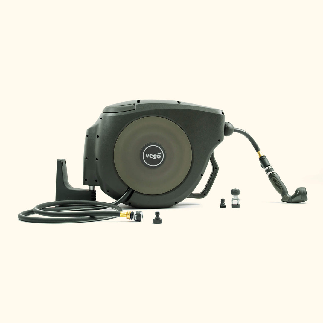 Retractable Hose Reel Set - 130 Ft | Vego Garden