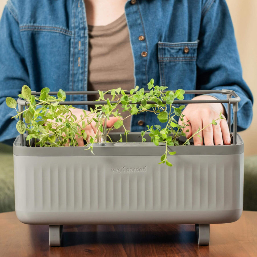 Self-Watering Herb Planter Box with Trellis ｜ Vego Garden