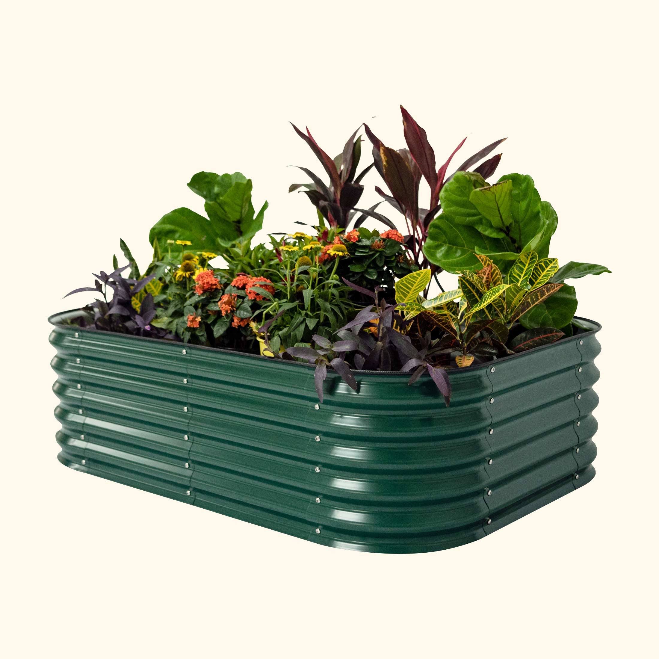 17" Tall 6 in 1 Modular Metal Raised Garden Bed Kit | Vego Garden